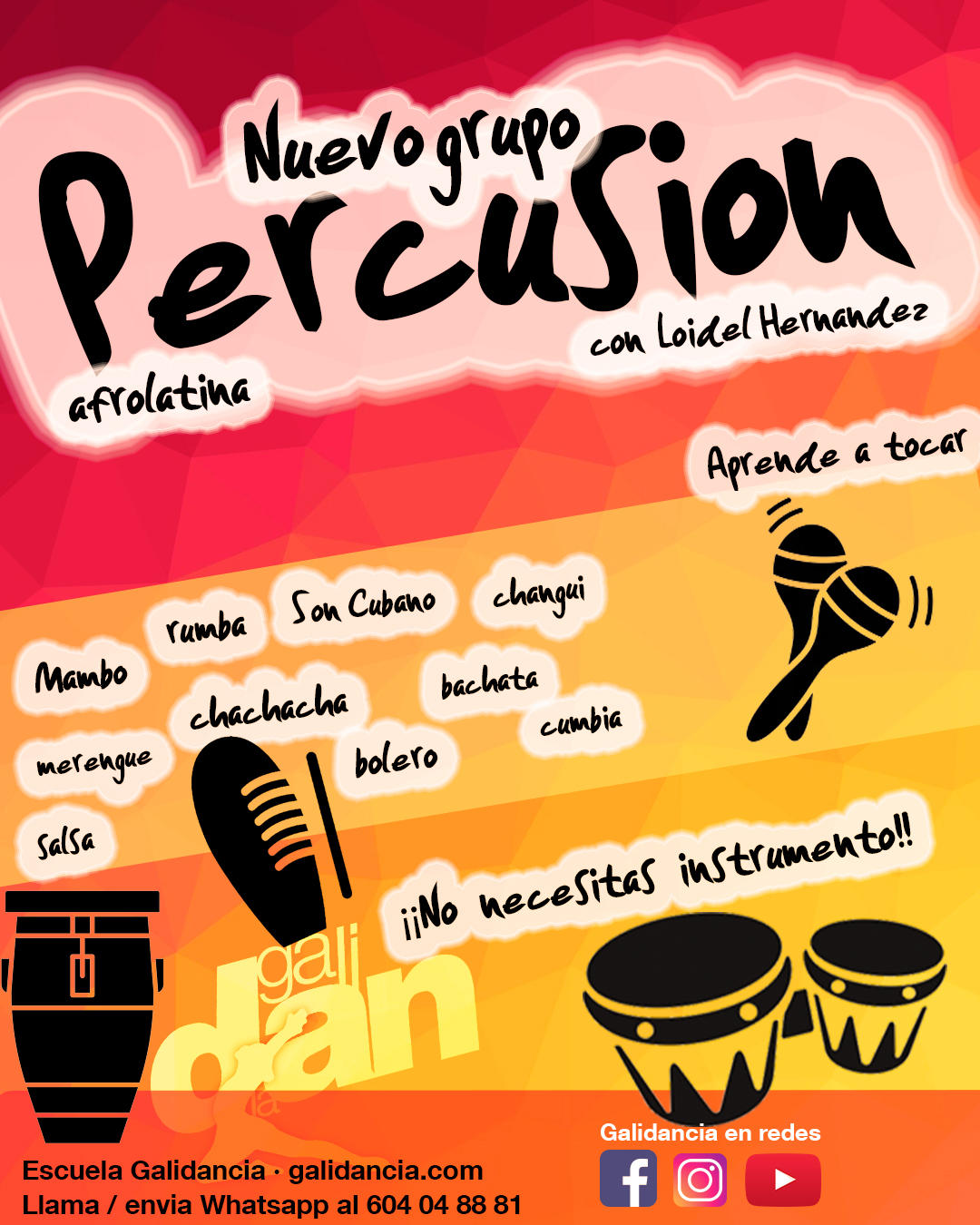 Clases de percusión afrocubana en Vigo